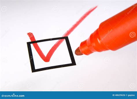 Checkbox With Red Hook Stock Photo Image Of Symbol Checkmark
