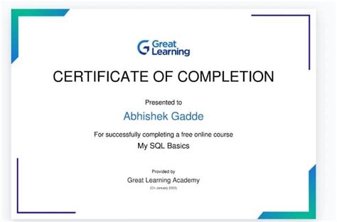 Abhishek Gadde On Linkedin 🌟 Excited To Share That Ive Successfully Completed The My Sql Basics