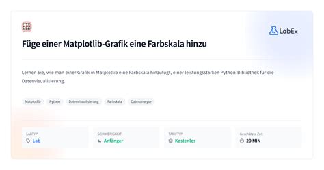 Matplotlib Farbskala Tutorial Datenvisualisierung Lab Labex
