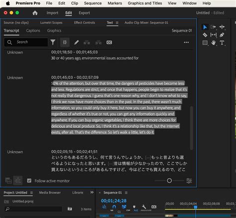 Imported Transcript Appeared As Large Paragraph Ch Adobe Product Community 14909999