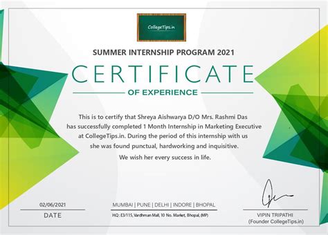 Shreya Aishwarya On Linkedin Internship Career Collegetips