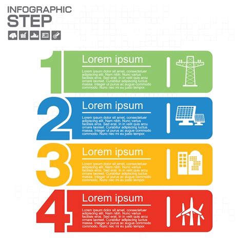 Premium Vector Numbers Four Points Slide Template