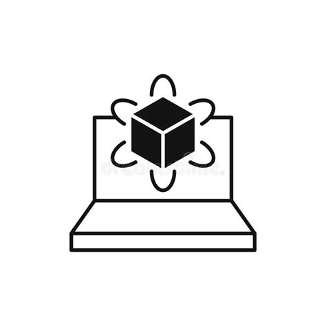 Simulation Icon Symbol On White Background Stock Illustration