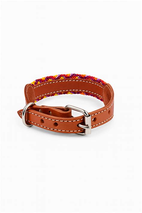 Kožený Obojek Macramé Mariachi Pup Xs Tlapka Viva Sashe Sk