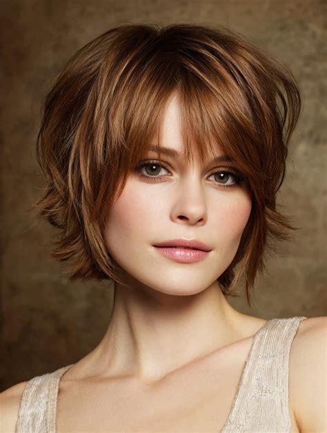 Layered Short Hairstyles For Fine Hair Voluminous Light