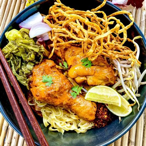 Easy Khao Poon Recipe Lao Chicken Noodle Soup