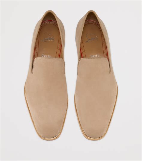 Christian Louboutin Red Danny Flex Nubuck Leather Loafers Harrods Uk