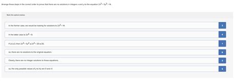 Solved Arrange These Steps In The Correct Order To Prove