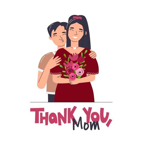 Asiático Familia Retrato Para De La Madre Día Hijo Gracias Su Mamá Con