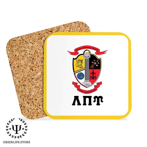 Lambda Pi Upsilon Beverage Coasters Square Set Of 4lambda Pi Upsilon