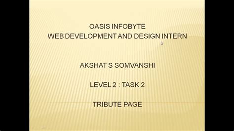 Akshat S Somvanshi On Linkedin Oasisinfobyte Webdevelopment Internship