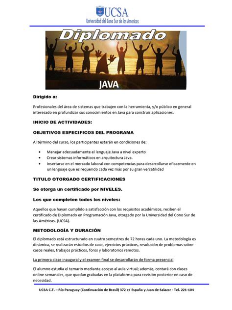 Diplomado Java Online Pdf Java Lenguaje De Programación