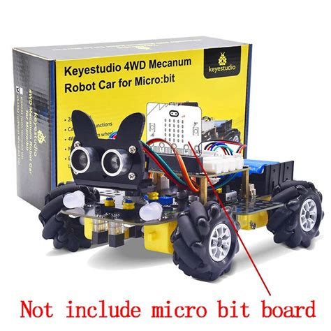 Keyestudio Microbit V2 4wd Mecanum Wheel Robot Car Kit For Microbit