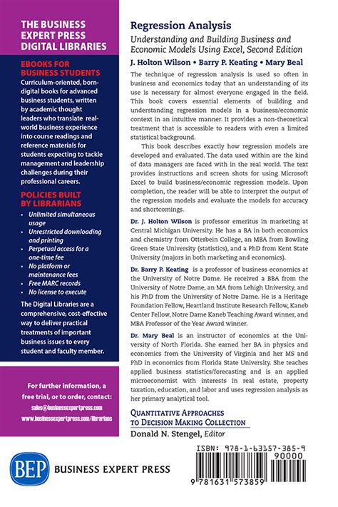 Backcover Regression Analysis [book]