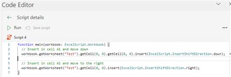 insert cells rows and columns microsoft excel office scripts