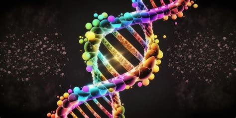 Premium Photo Dna Molecule Double Helix In Colorful