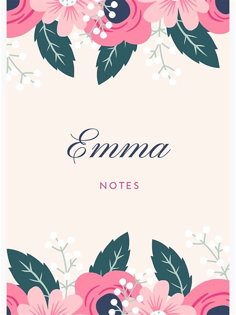 Emma Notes Spiral Notebook Sticker For Sale By Madinkaczkaa Redbubble