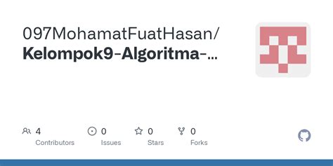Github Mohamatfuathasan Kelompok Algoritma Pemrograman