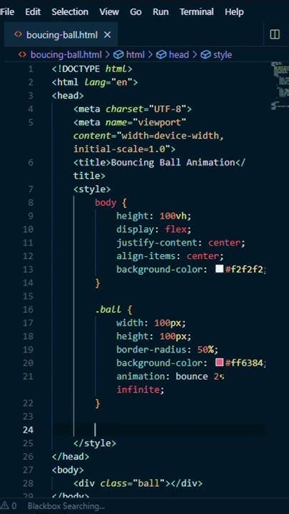 Bouncing Ball Animation Using Html And Css Coding Pulse Shorts