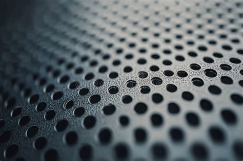 Close Up View Of Textured Perforated Metal Surface Showcasing Uniform