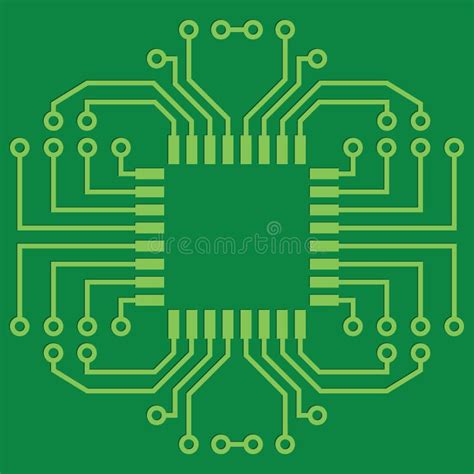 Vector Electronic Circuit Board Stock Vector Illustration Of Device