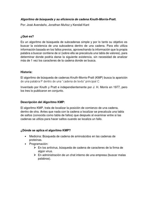 Algoritmo Kmp Pdf Algoritmos C