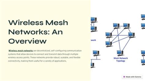 Wireless Mesh Networks An Introduction Overview Ppt