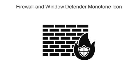 Firewall And Window Defender Monotone Icon In Powerpoint Pptx Png And Editable Eps Format Ppt