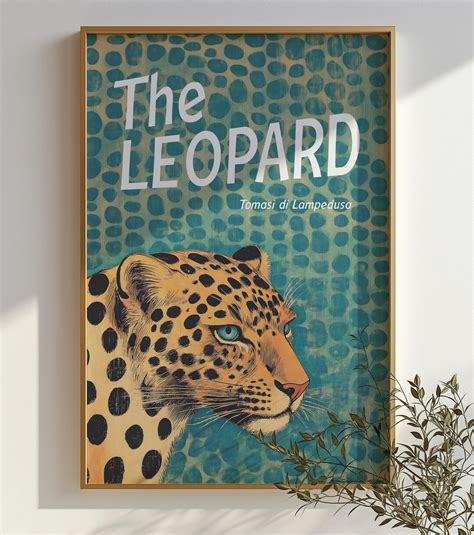 The Leopard Book Cover Art Print Italian Literature Digital Download