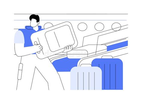 Baggage Handling Abstract Concept Vector Illustration Stock
