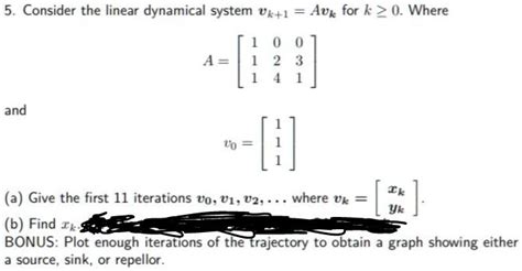 solved consider the linear dynamical system uk 1 a uk for k 0
