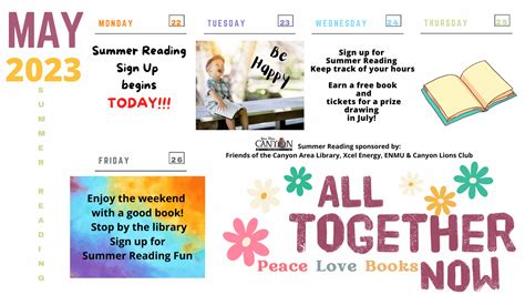 Summer Reading Program City Of Canyon Tx Official Website