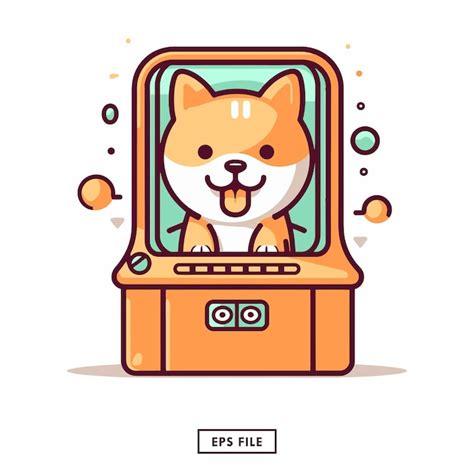 Premium Vector A Dog In A Japanese Machine