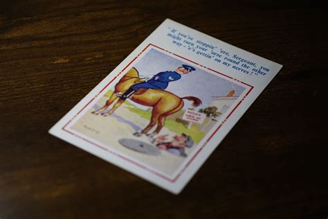Postcard Seaside Comic Saucy Risqué Police Manhole Constance Donald