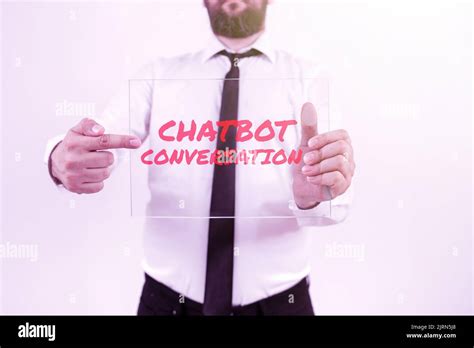 Text Caption Presenting Chatbot Conversation Business Overview