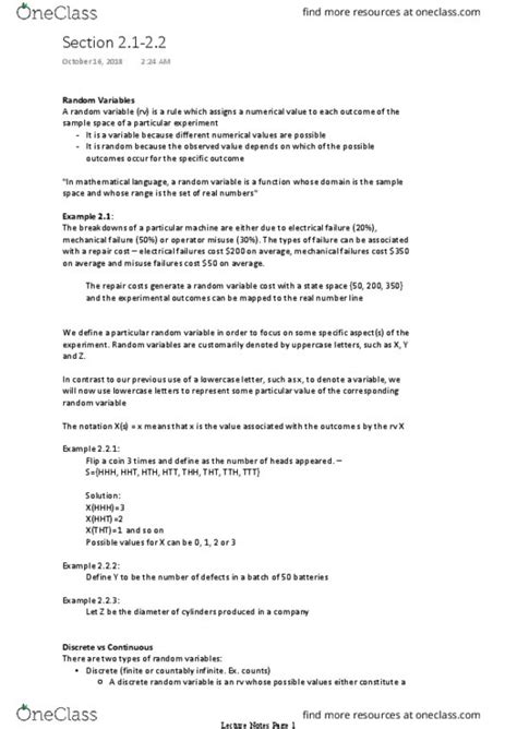 Statistical Sciences 2141ab Lecture Notes Fall 2018 Lecture 11