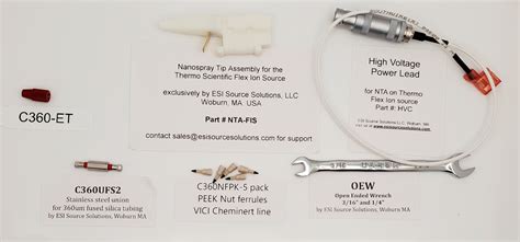 Nanospray Tip Assembly Type 2 Kit For Flex Ion Source Nta 2 Fis Kit