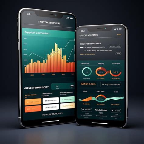 Premium Ai Image Mobile App Layout Design Of Investment Performance
