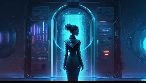 Premium Ai Image Futuristic Chatbot Concept