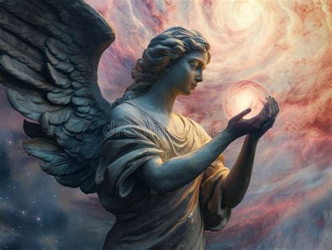 Angel In The Sky 3d Render Conceptual Image Stock Illustration