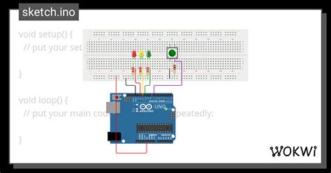 Oefening 3 Verkeerslicht Met Knop Wokwi Esp32 Stm32 Arduino Simulator