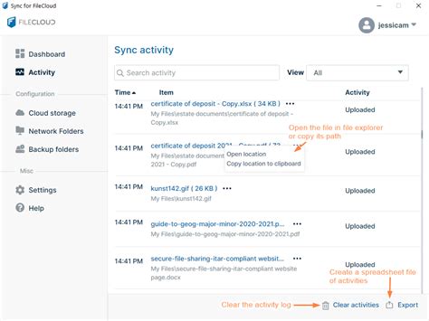 Working In The Main Dashboard Filecloud Docs Server
