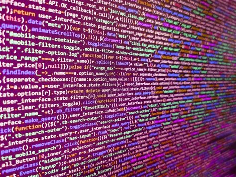 Closeup Of Java Script And HTML Code Script Procedure Creating Binary Computer Code Background