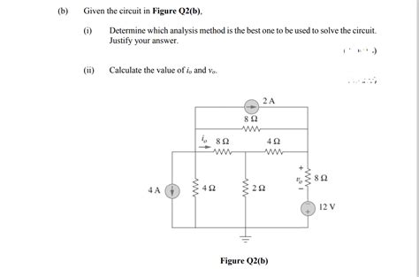 Solved B Given The Circuit In Figure Q B I Determine Chegg