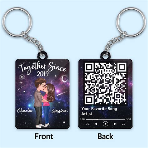 Doll Couple Kissing In Galaxy Night Favorite Song Scannable Qr Code Pe Trendingcustom™️