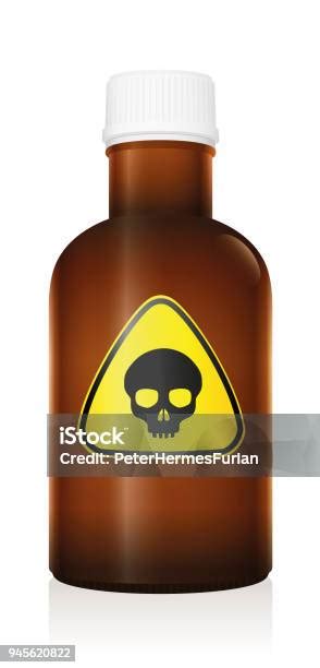 경고 위험 상징흰색 배경에 고립 된 벡터 일러스트 레이 션으로 해골 병 독 3차원 형태에 대한 스톡 벡터 아트 및 기타 이미지 3차원 형태 건강관리와 의술 건강하지