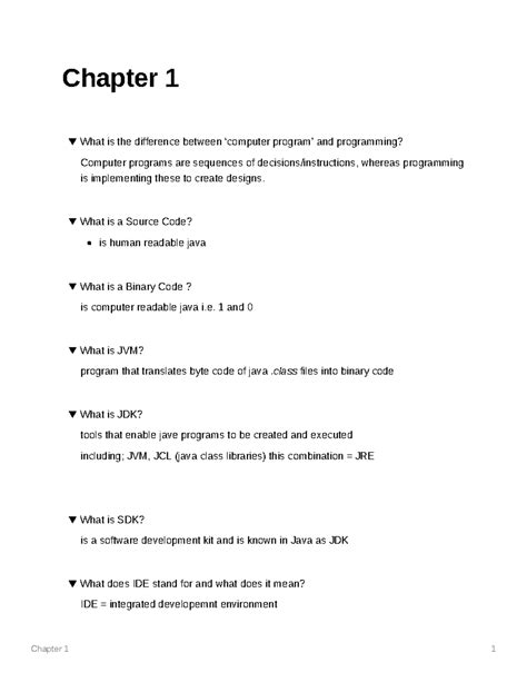 Chapter 1 Coding Intro Chapter 1 What Is The Difference Between