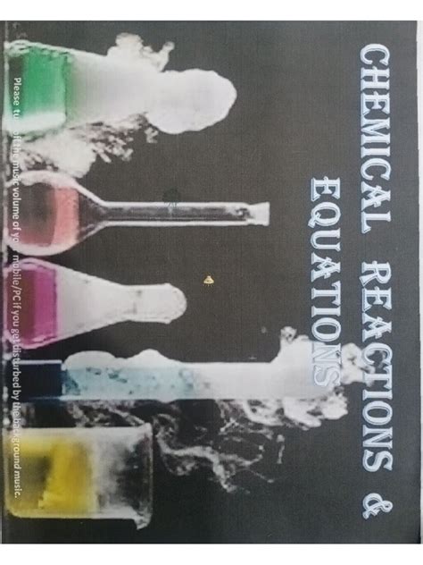 Chemical Reactions And Equations Pdf