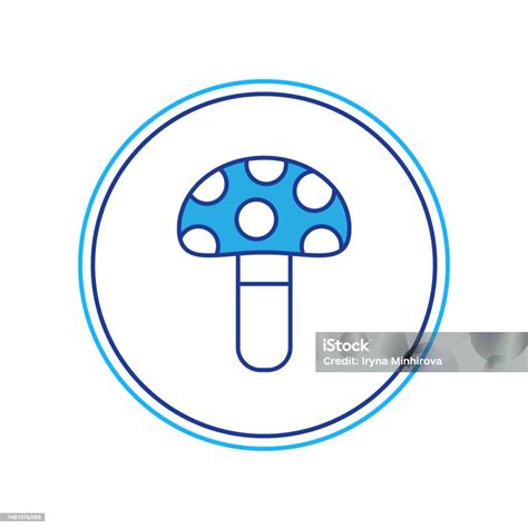 Filled Outline Psilocybin Mushroom Icon Isolated On White Background