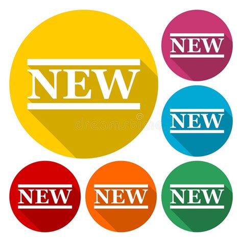 New Sign Icon New Arrival Button New Labels Stock Vector